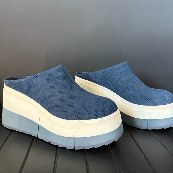 Naked Feet | Shoes | Naked Feet Coach Platform Clog Navy Suede 85 ...